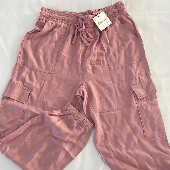 Revamped | Pants & Jumpsuits | Nwt Revamped Pink Utility Joggers Light ...